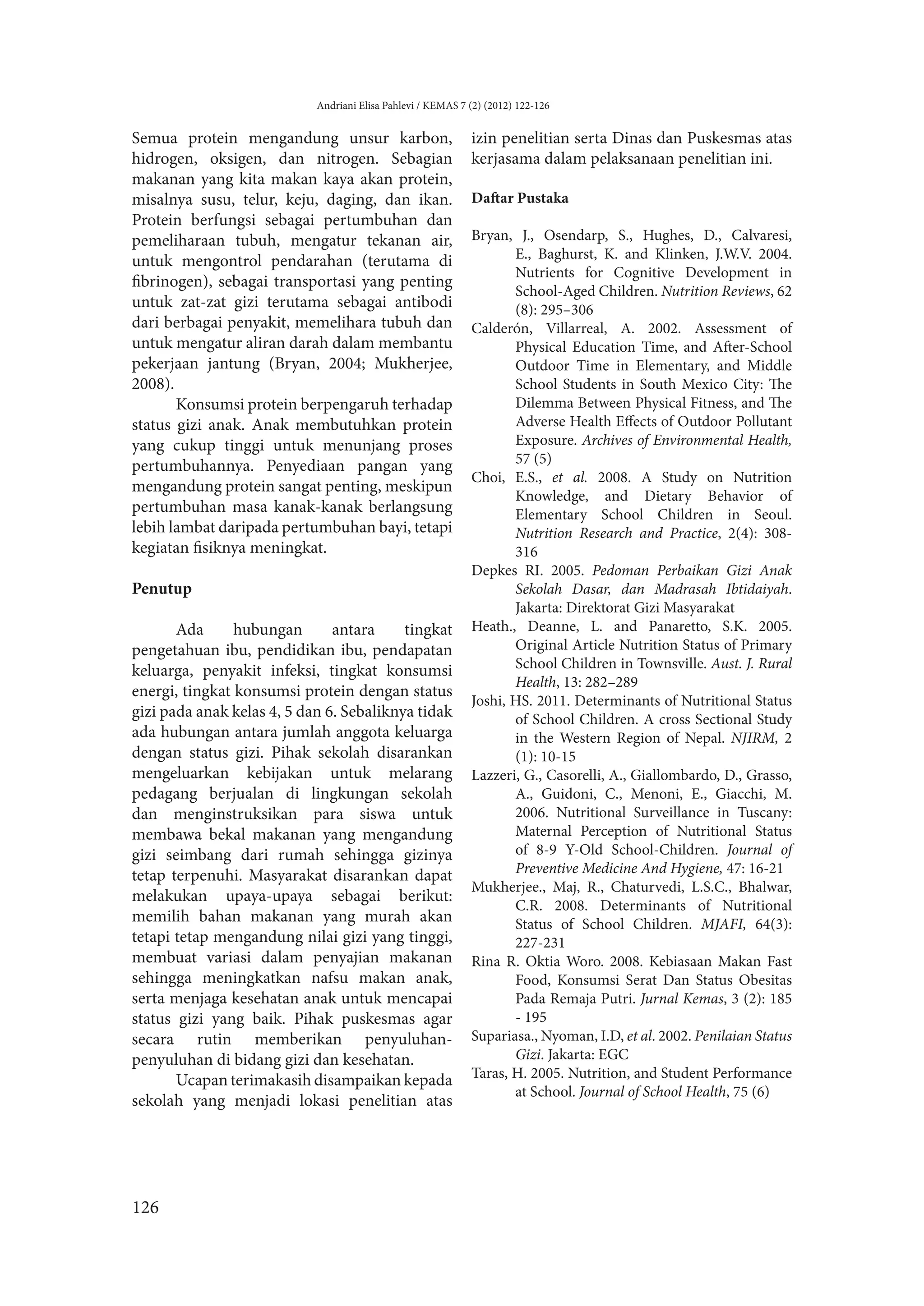 Determinan status gizi pada siswa sekolah dasar | PDF