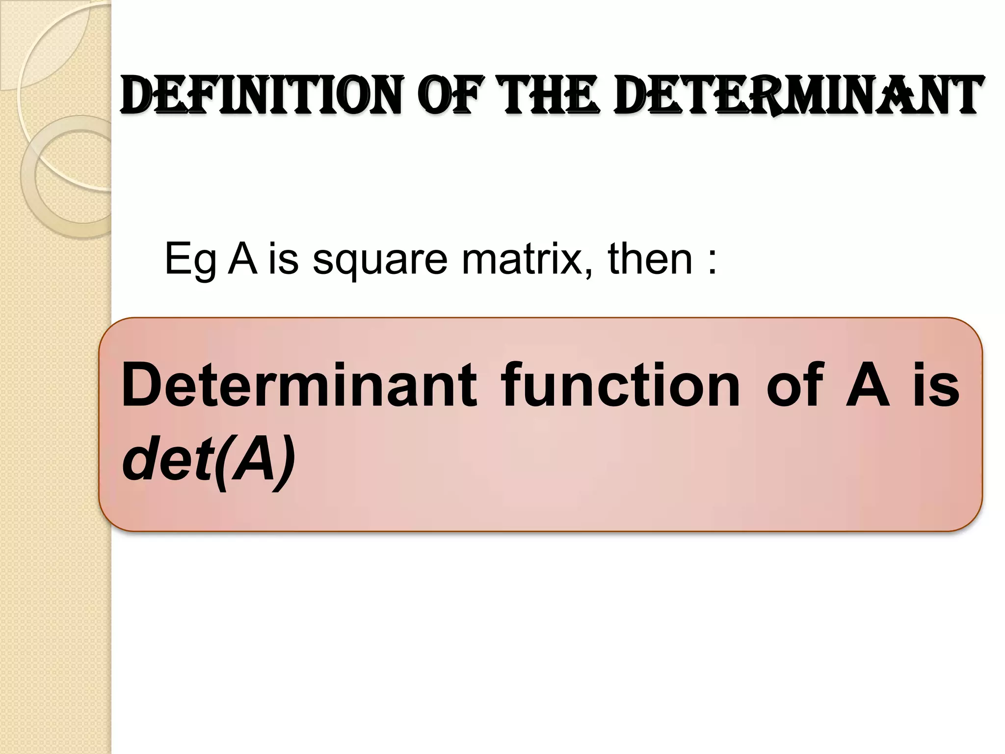 Determinant | PPT Determinant | PPT