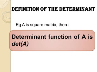 Determinant | PPTX