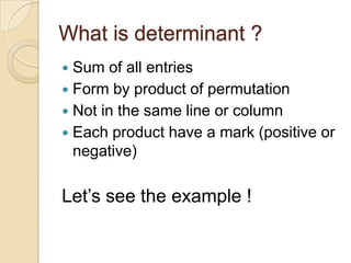 Determinant | PPTX