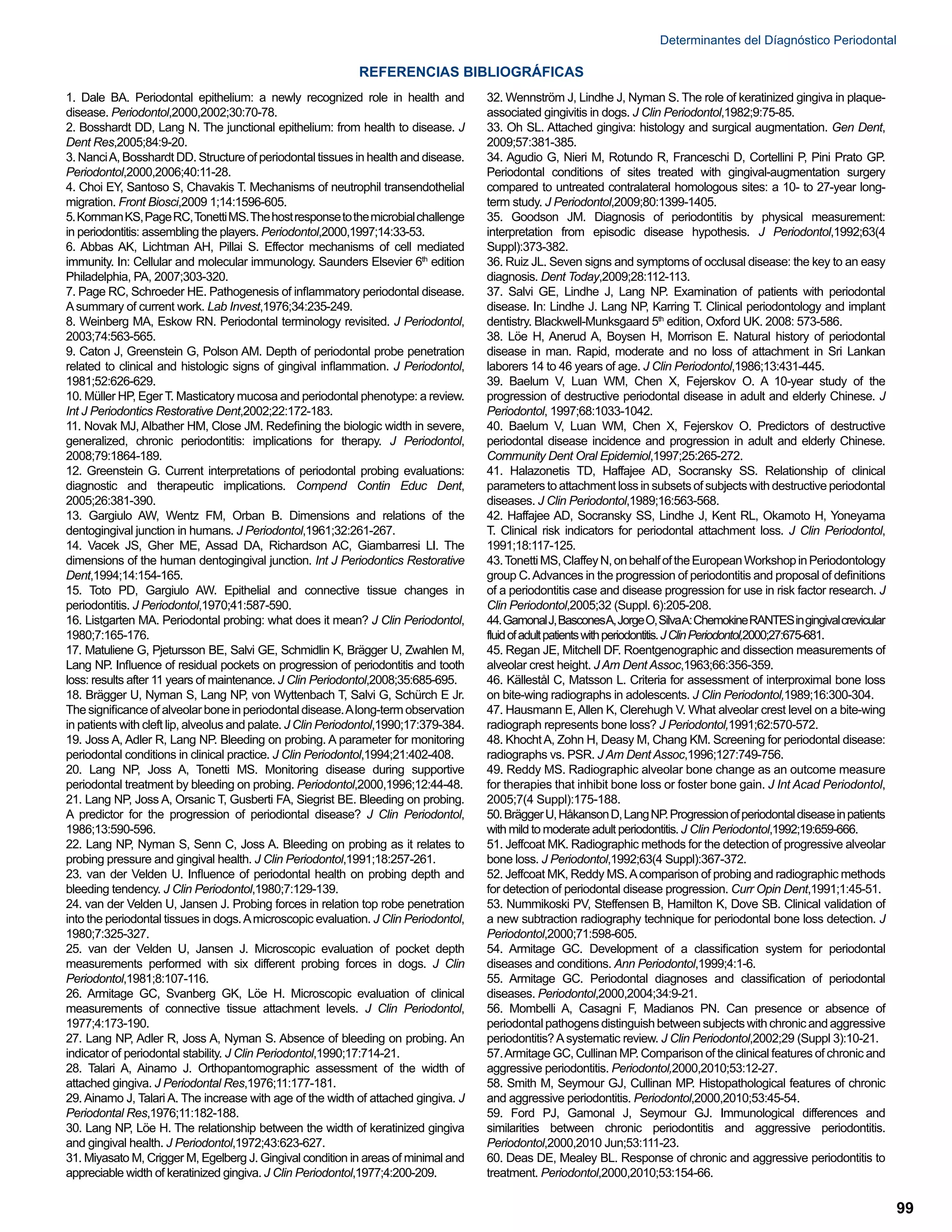 Determinantes del Dx Periodontal | PDF