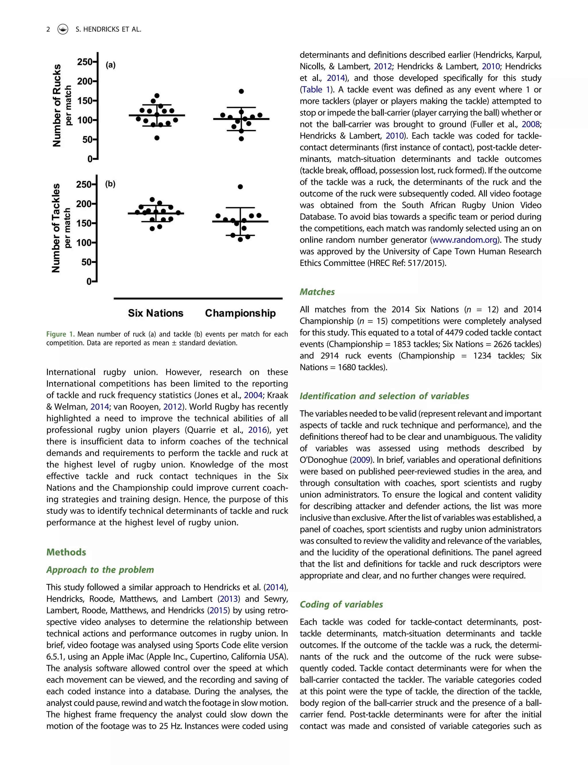 Determinantes técnicos en el rendimiento en el placaje y ruck | PDF