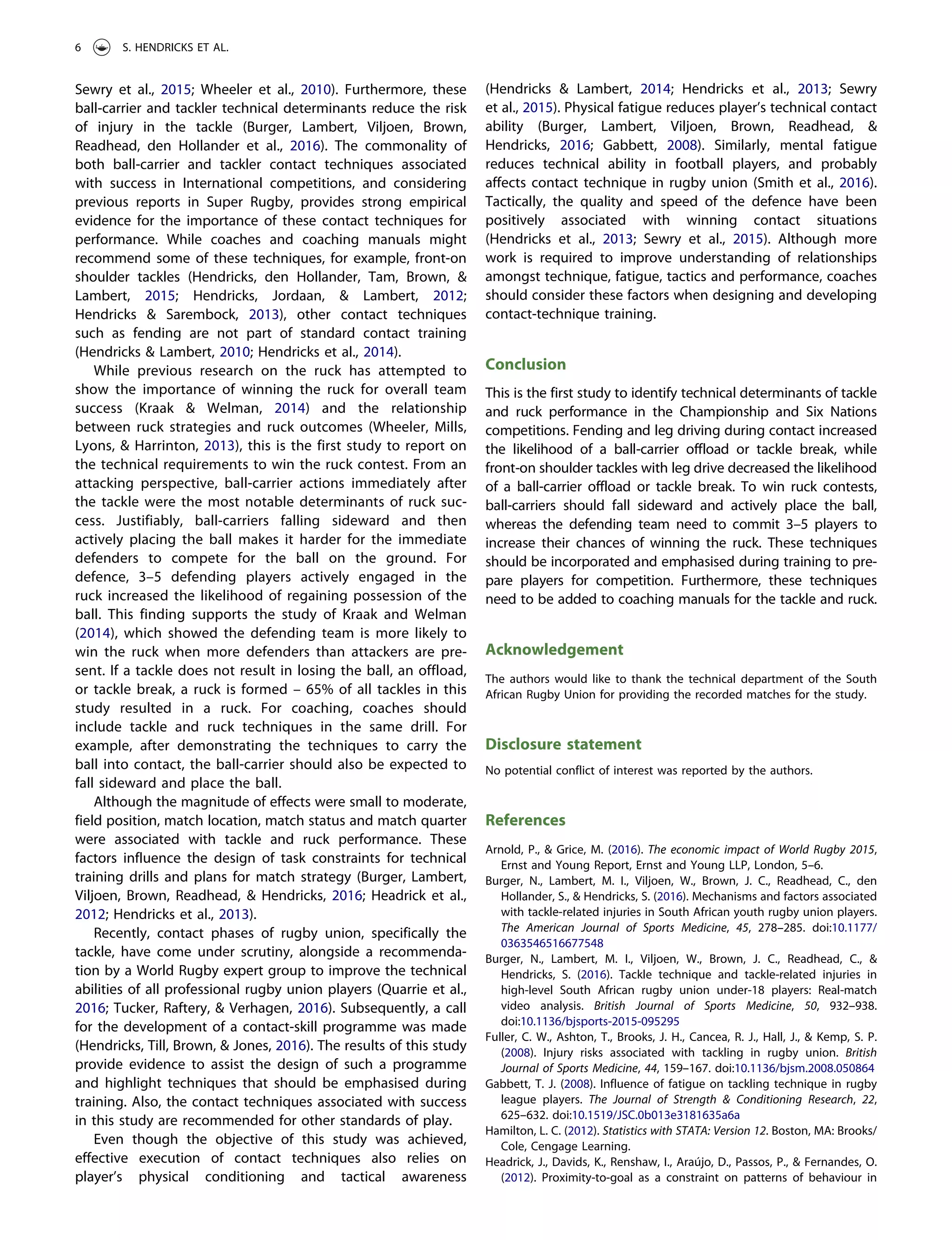 Determinantes técnicos en el rendimiento en el placaje y ruck | PDF