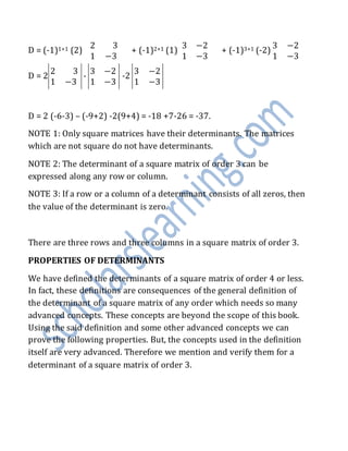 Determinants | DOCX