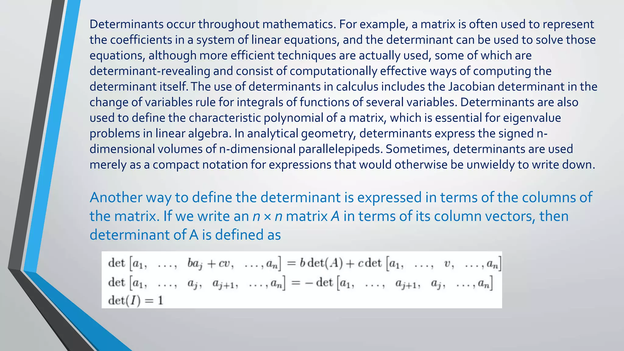 Determinants | PPTX