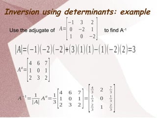Determinants - Mathematics | PPT