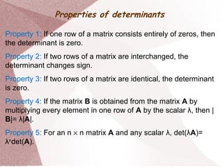 Determinants - Mathematics | PPT