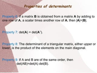 Determinants - Mathematics | PPT