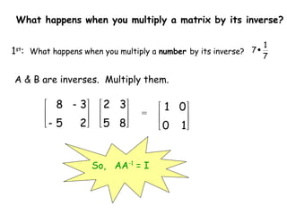 determinants and matrices in mathematics.ppt