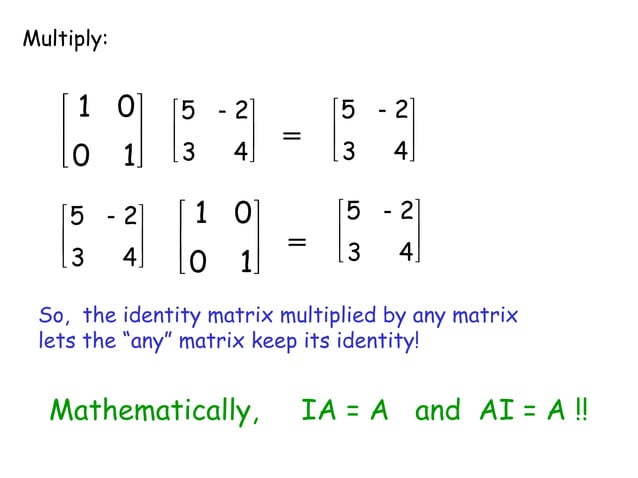 determinants and matrices in mathematics.ppt