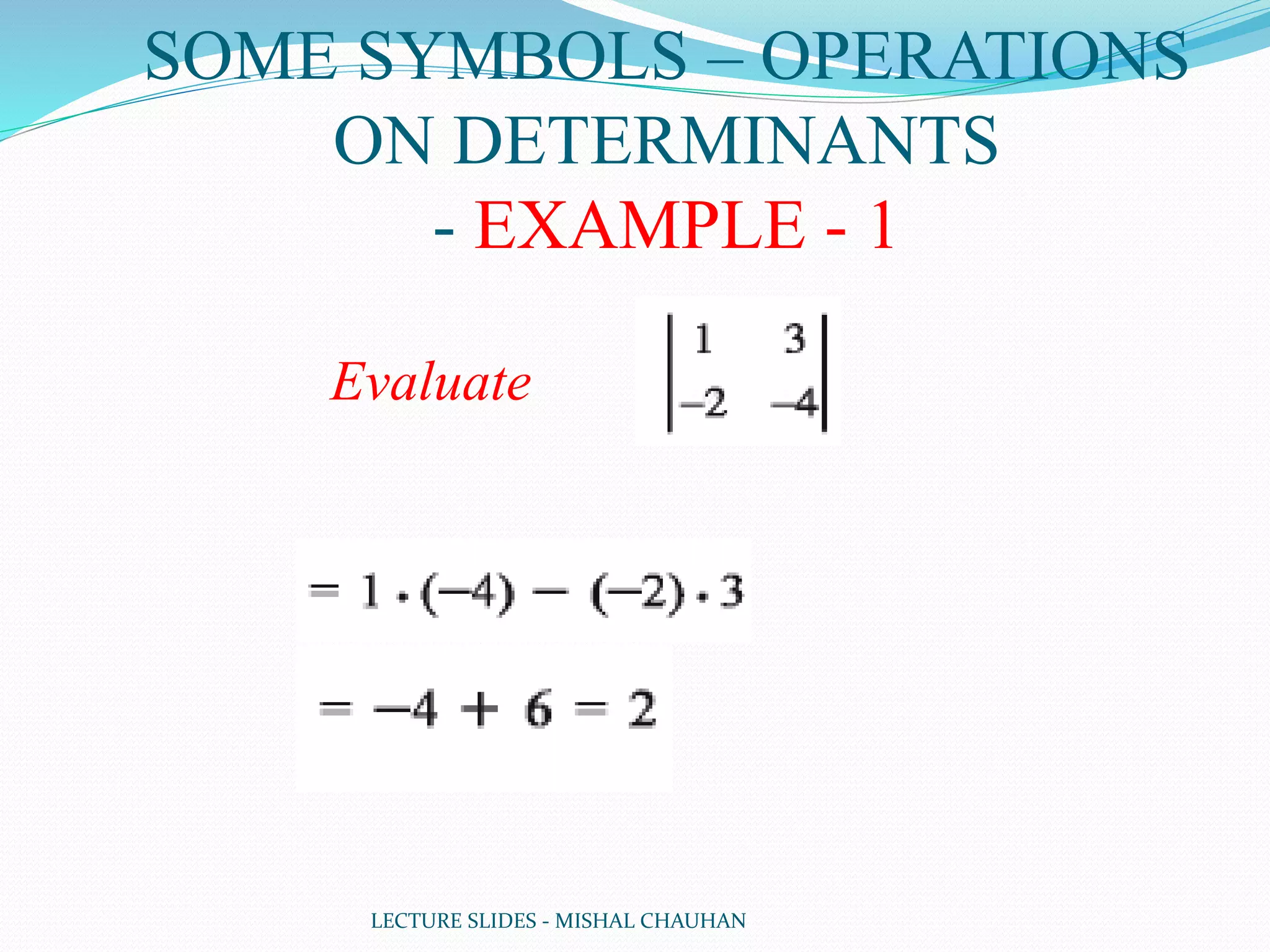 DETERMINANTS CLASS XII MODULE 1 | PDF
