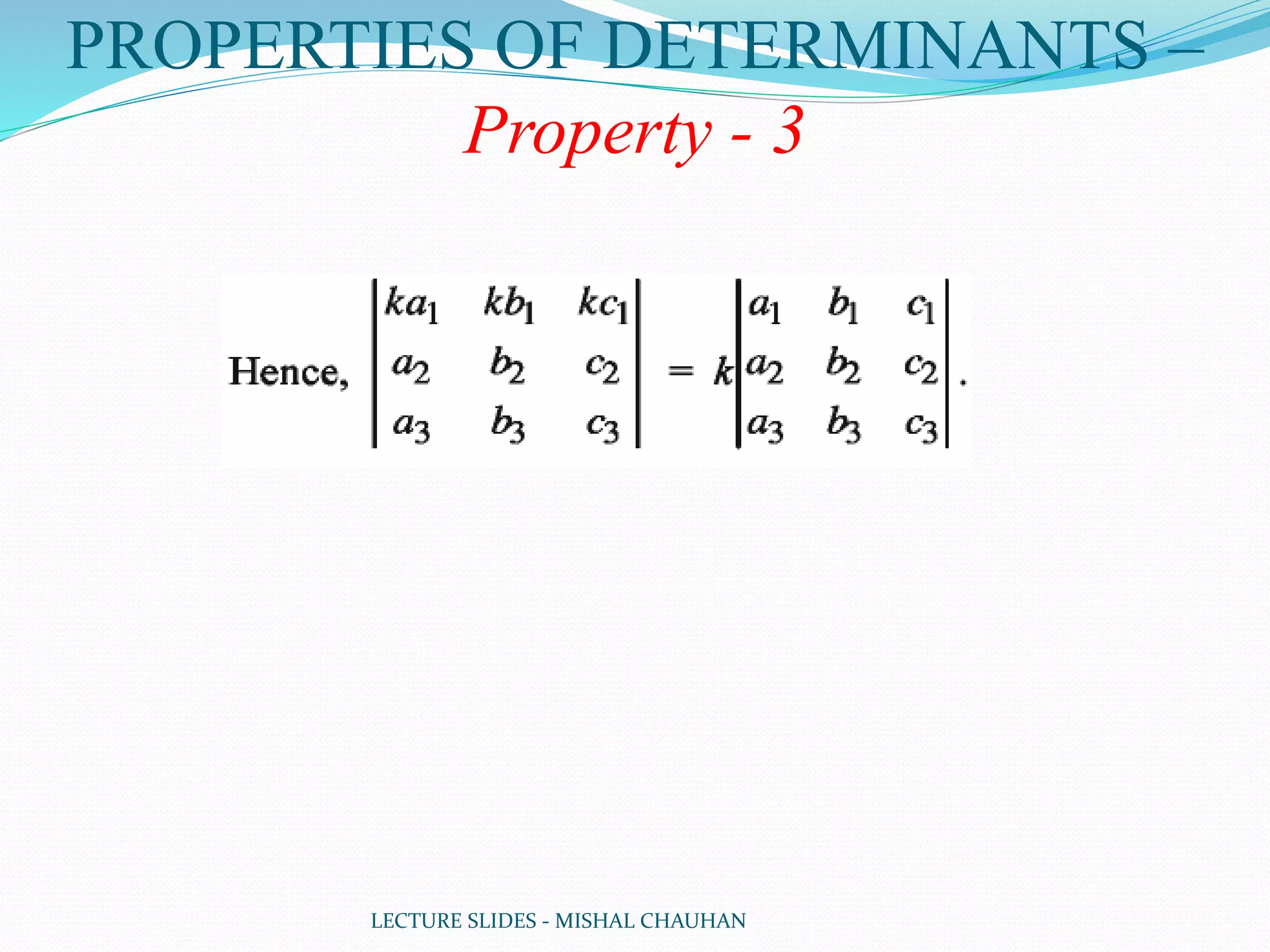 DETERMINANTS CLASS XII MODULE 1 | PDF