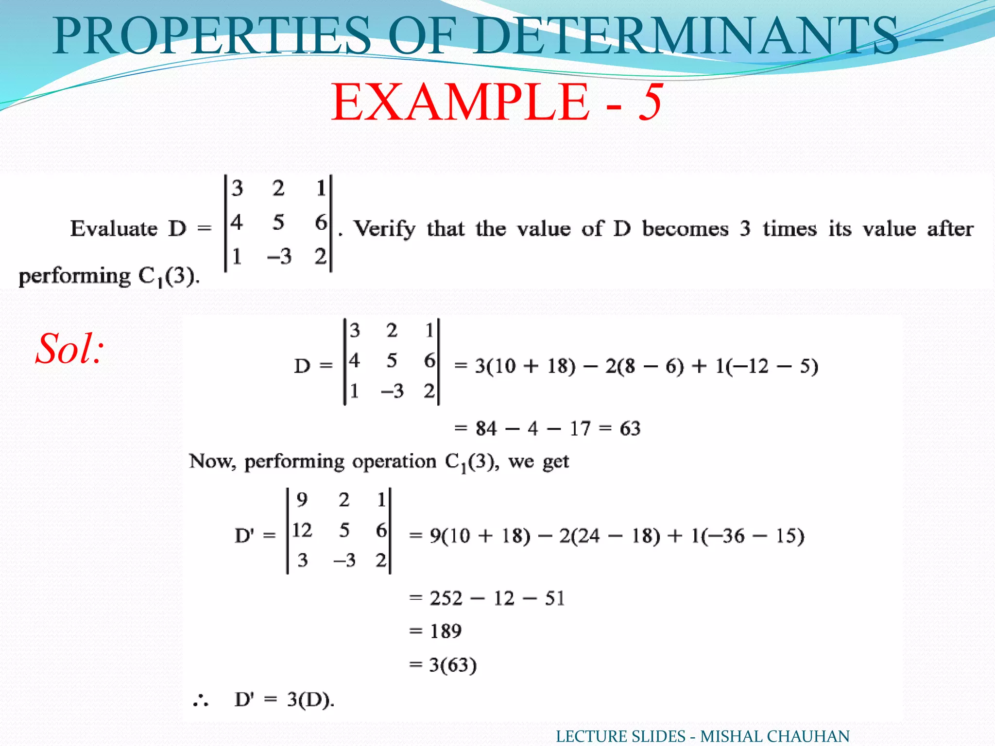DETERMINANTS CLASS XII MODULE 1 | PDF