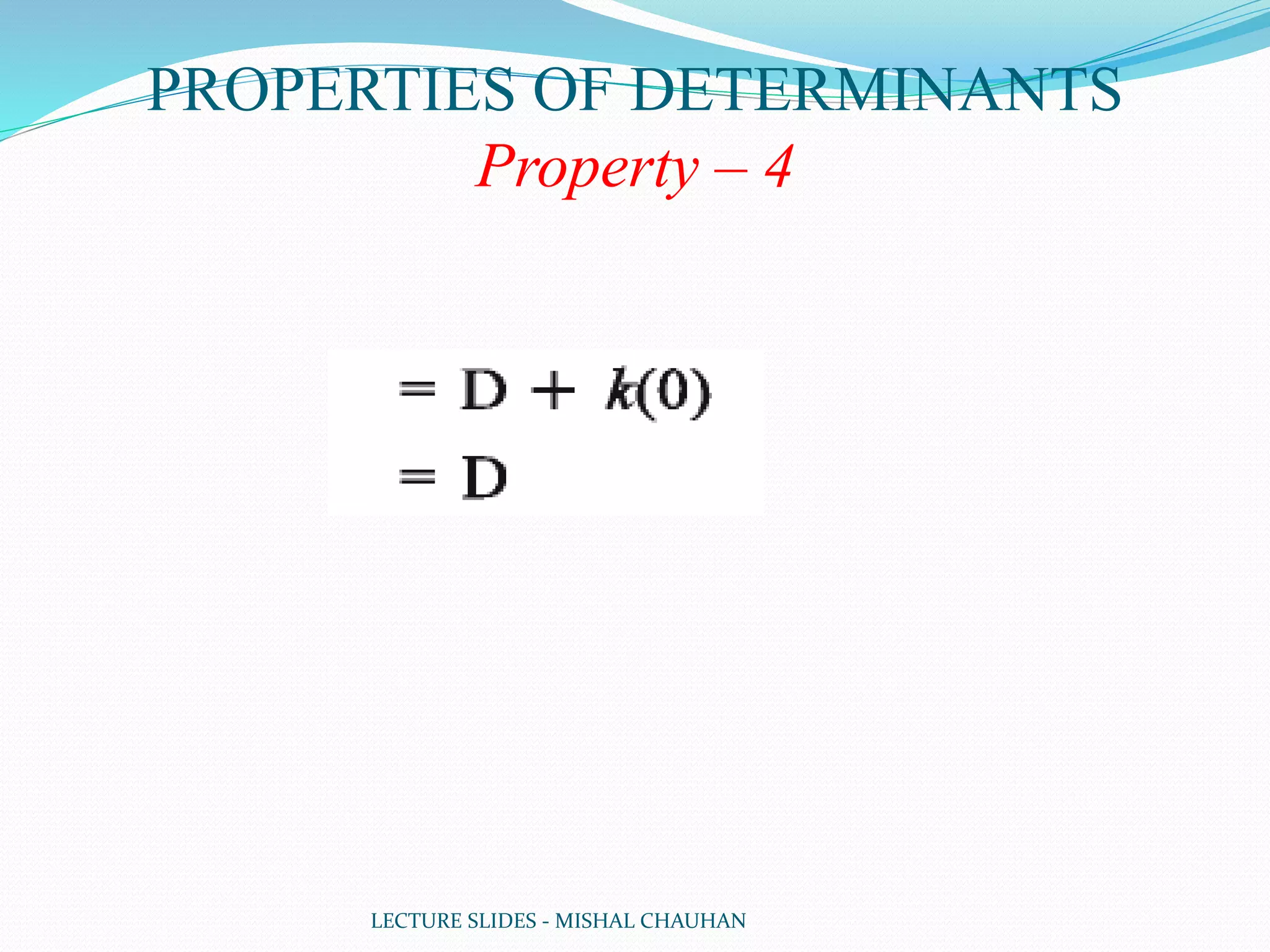 DETERMINANTS CLASS XII MODULE 1 | PDF