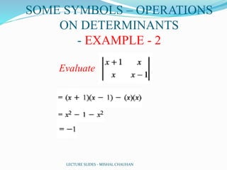 DETERMINANTS CLASS XII MODULE 1 | PDF