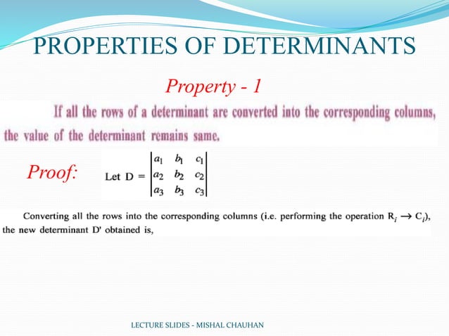 DETERMINANTS CLASS XII MODULE 1 | PDF | Physics | Science