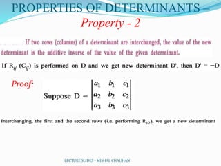 DETERMINANTS CLASS XII MODULE 1 | PDF