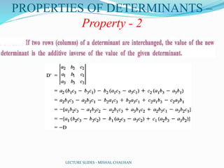 DETERMINANTS CLASS XII MODULE 1 | PDF
