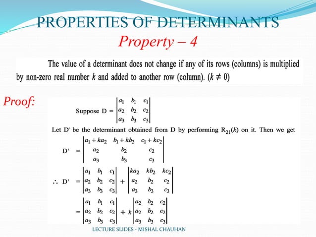DETERMINANTS CLASS XII MODULE 1 | PDF | Physics | Science