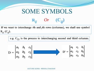 DETERMINANTS CLASS XII MODULE 1 | PDF