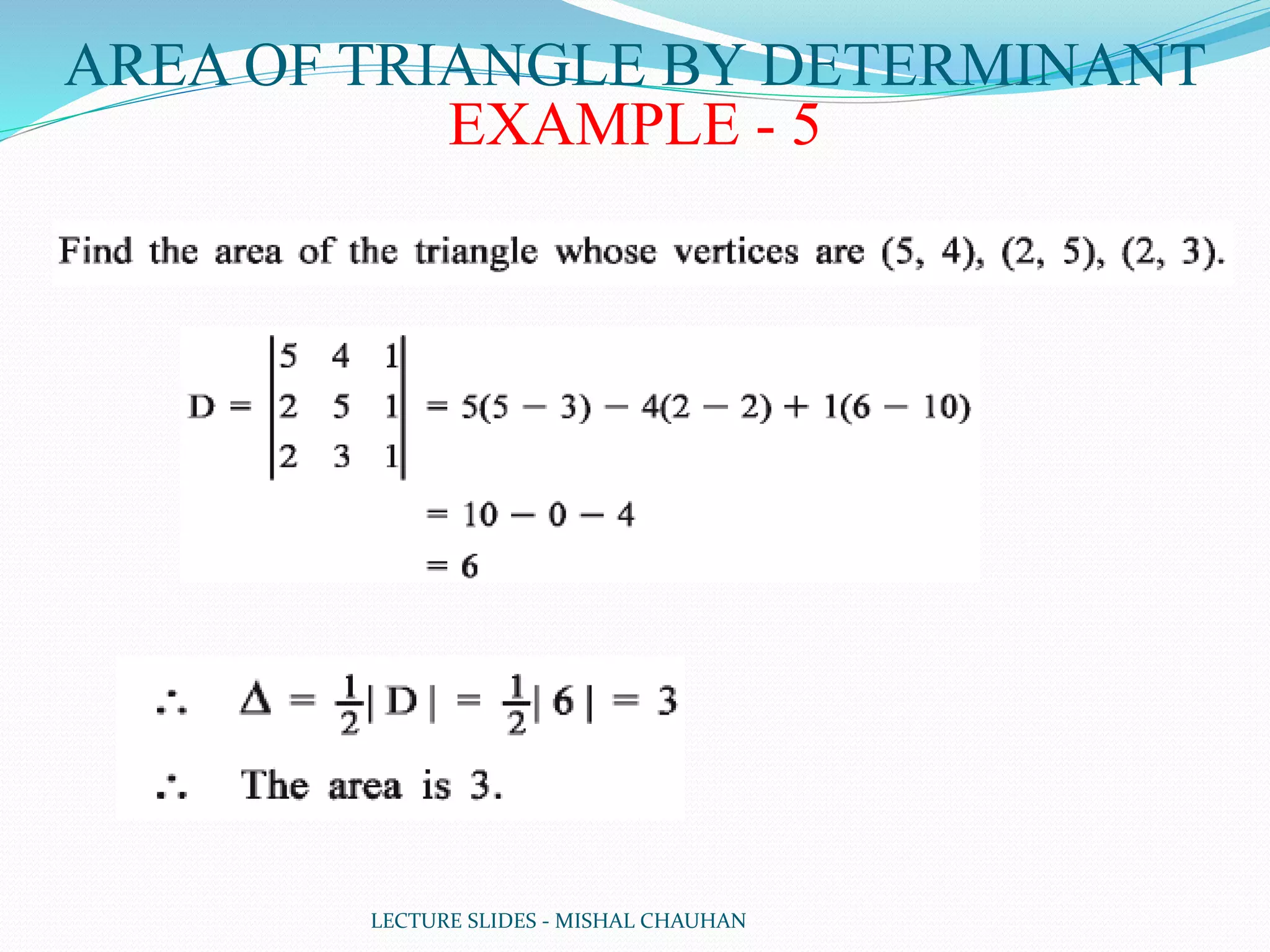DETERMINANTS CLASS XII MODULE 2 | PDF