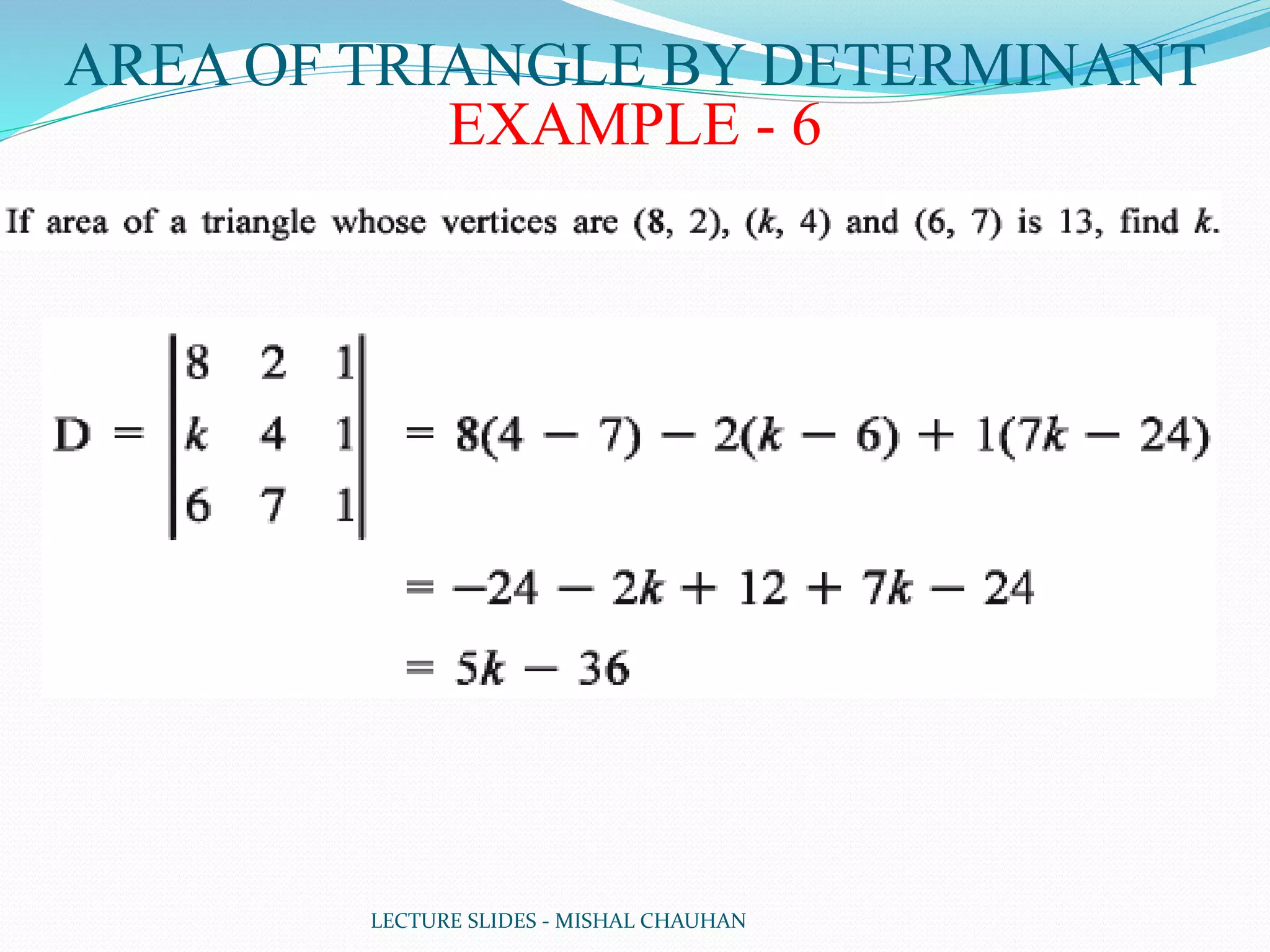DETERMINANTS CLASS XII MODULE 2 | PDF