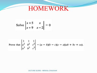DETERMINANTS CLASS XII MODULE 2 | PDF