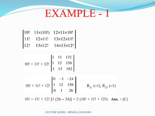 DETERMINANTS CLASS XII MODULE 2 | PDF