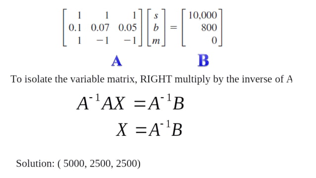 Determinants, inverse matrices & solving | PPT