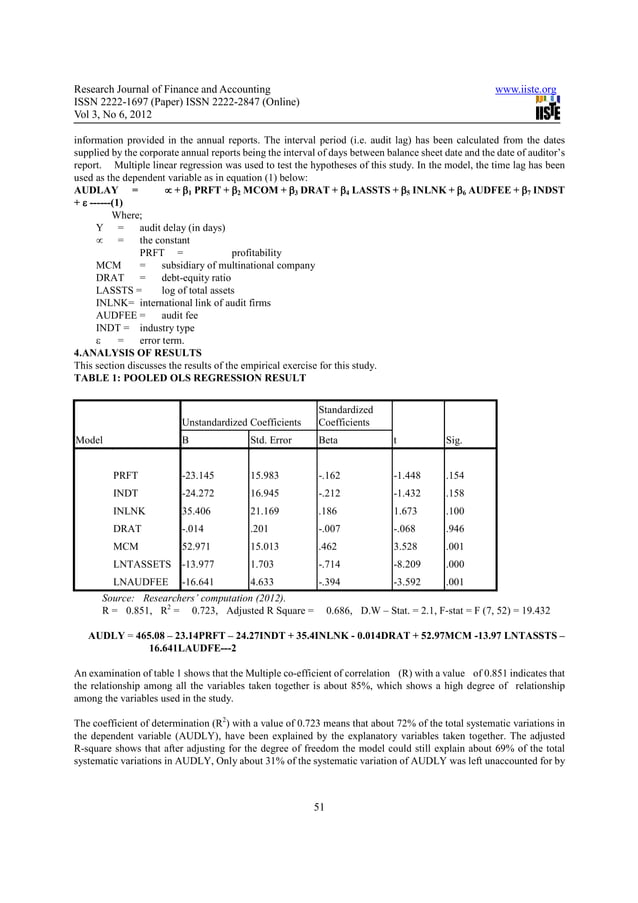 Determinants of audit delay in nigerian companies | PDF Determinants of audit delay in nigerian companies | PDF