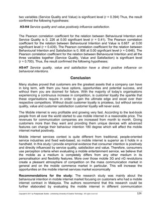 Determinants of behavioural intentions in the mobile internet | PDF