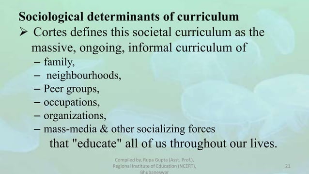 Determinants of curriculum | PPTX