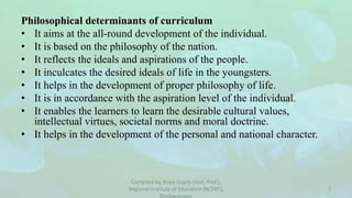 Determinants of curriculum | PPTX