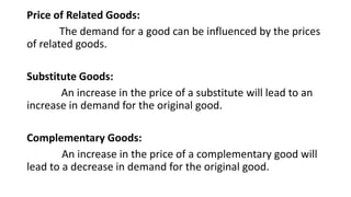 Determinants of Demand and Supply PPT -FIM | PPTX