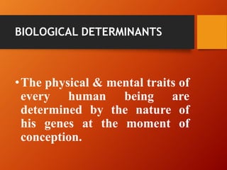 Determinants of diseases | PPTX