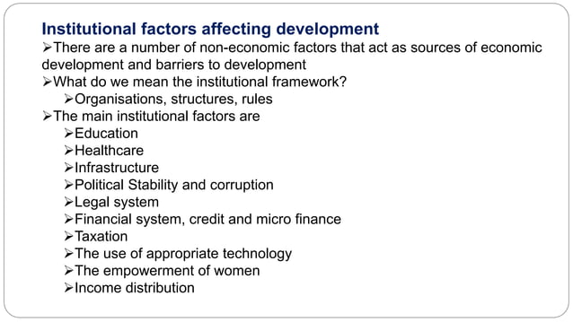 Determinants of economic development | PPTX | Economy | Business and ...