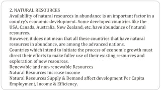 Determinants of economic development | PPTX