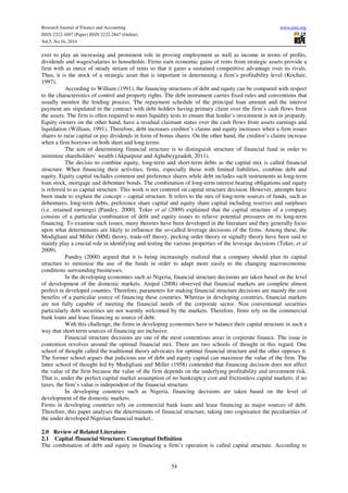Determinants of financial structure | PDF