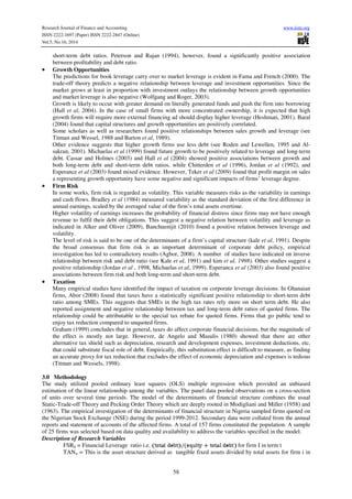 Determinants of financial structure | PDF