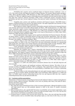 Determinants of financial structure | PDF
