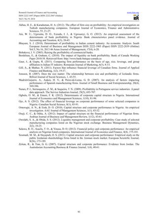 Determinants of firms’ profitability in pakistan | PDF | Business Accounting & Finance | Business