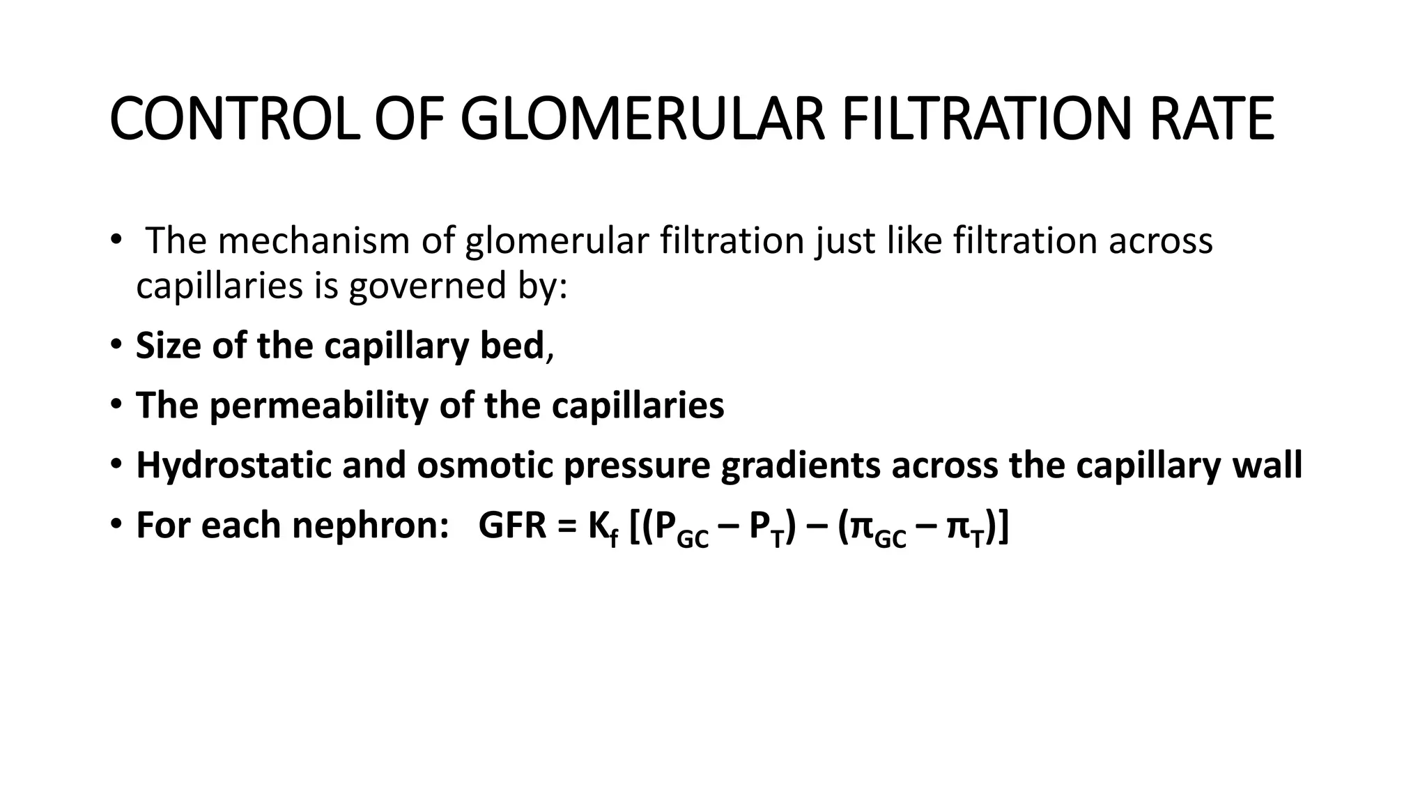 Determinants of Glomerular filtration Rate.pptx