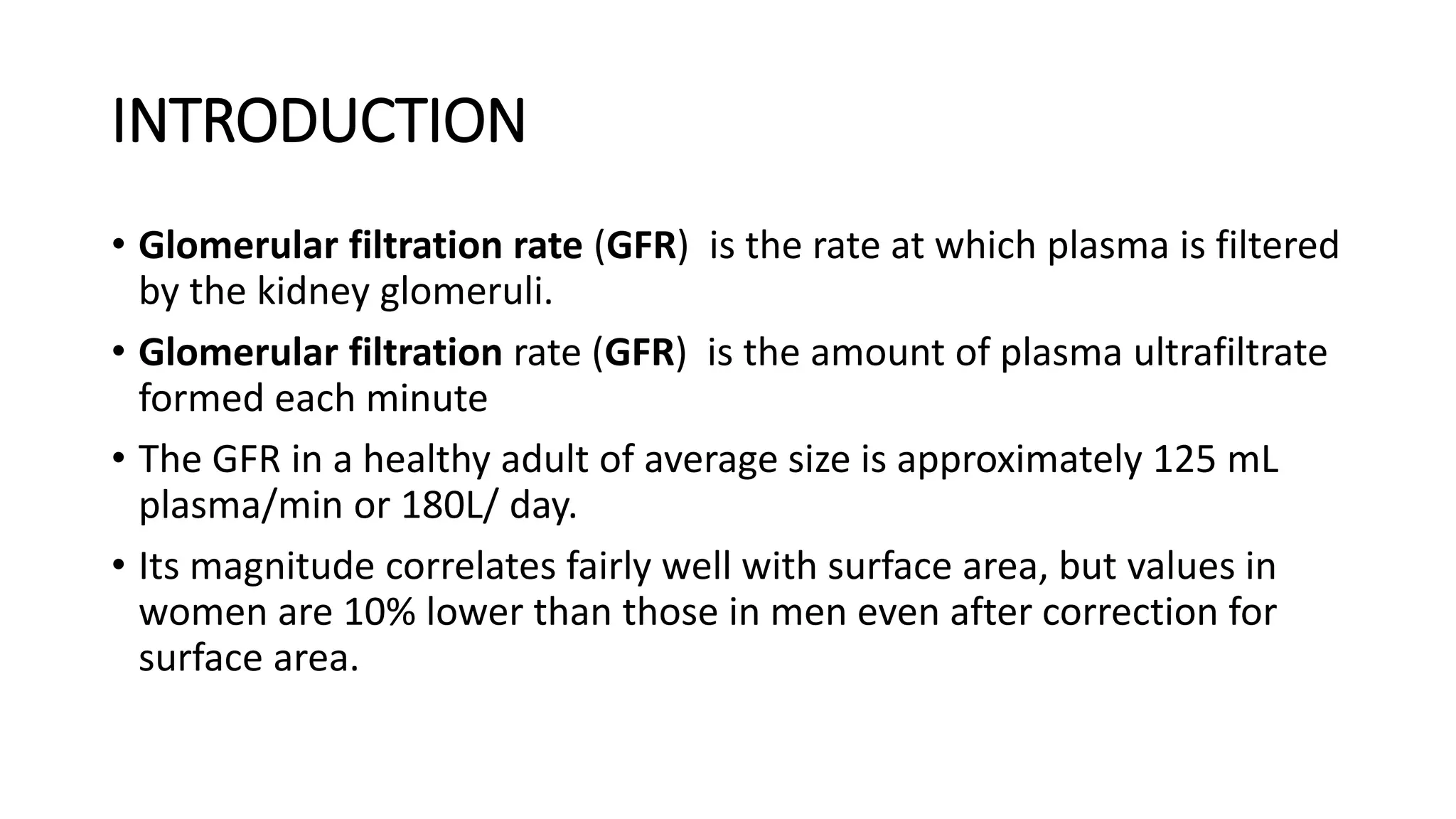Determinants of Glomerular filtration Rate.pptx
