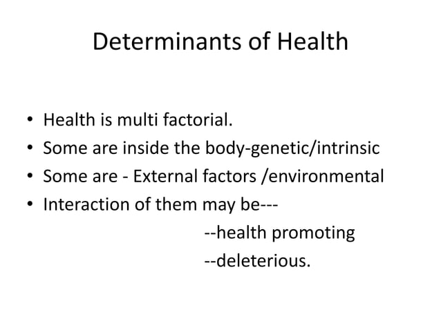 Determinants of health | PPT | Medical Health