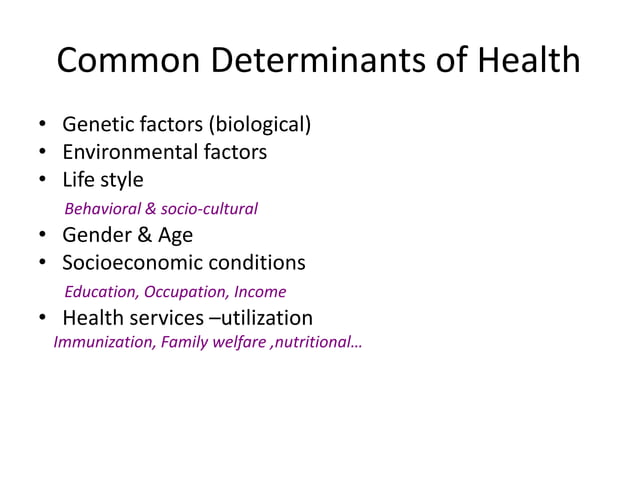 Determinants of health | PPT | Medical Health