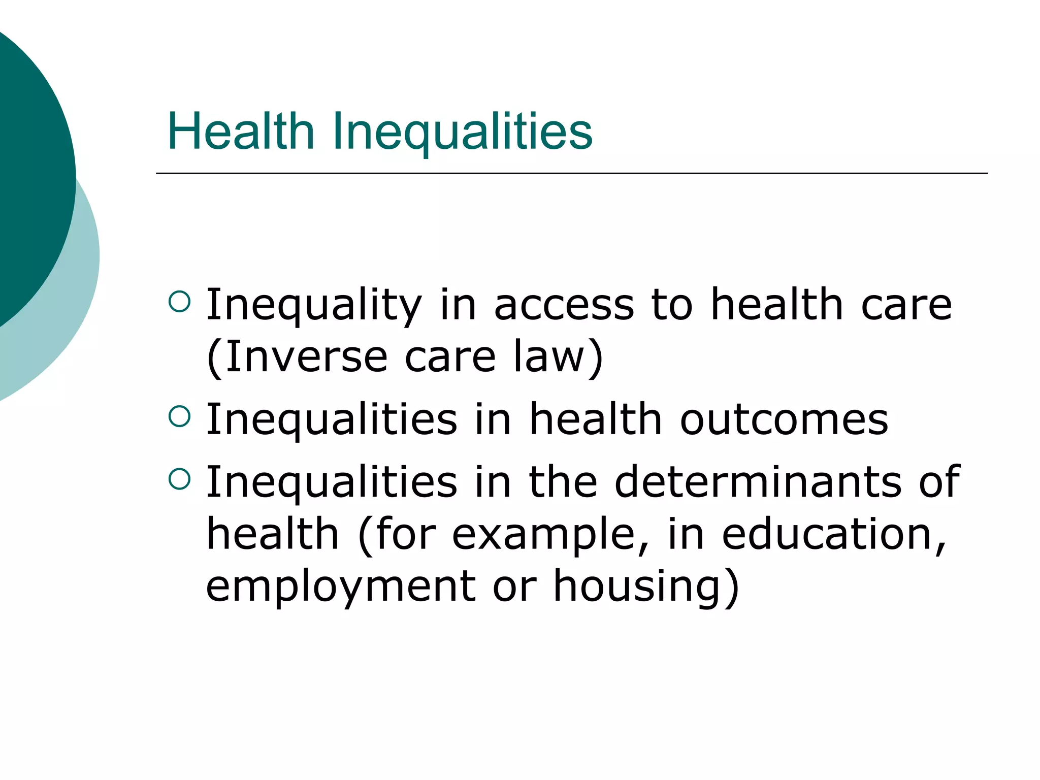 Determinants of health deprivation | PPT