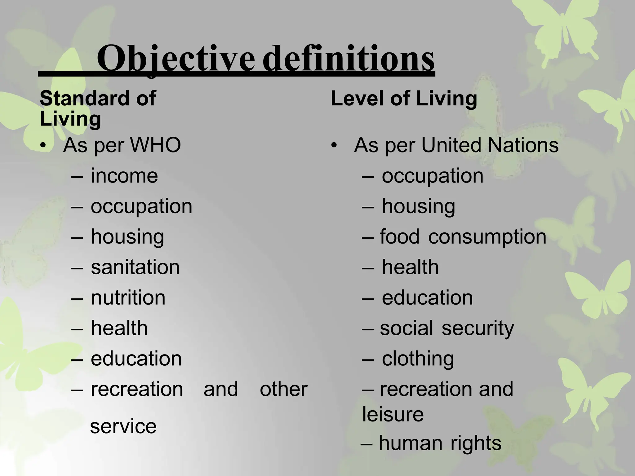 Determinants of health, dimensions of health, positive health and ...