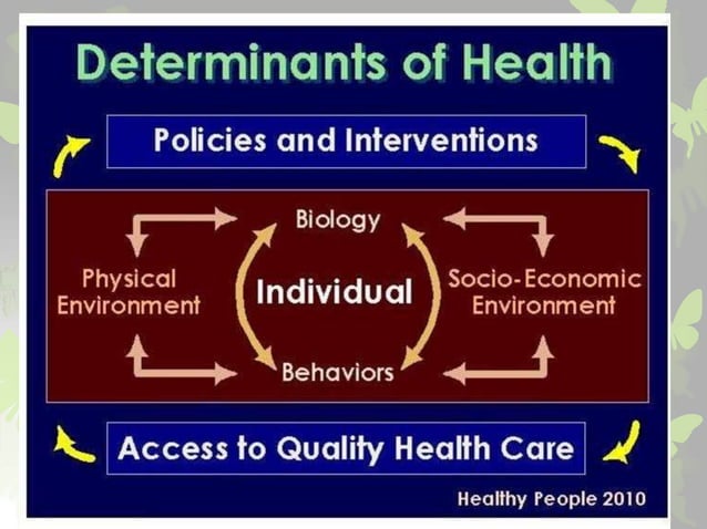Determinants of health, dimensions of health, positive health and ...