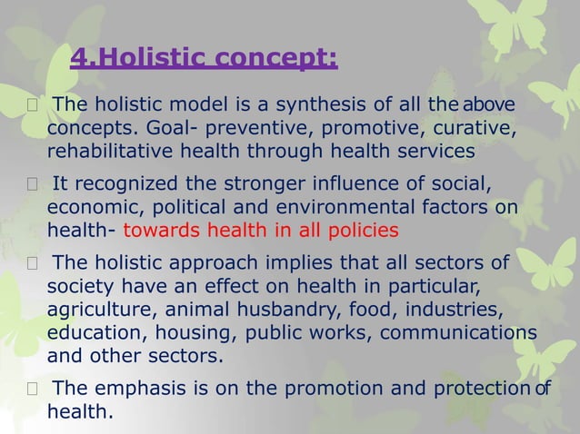 Determinants of health, dimensions of health, positive health and ...