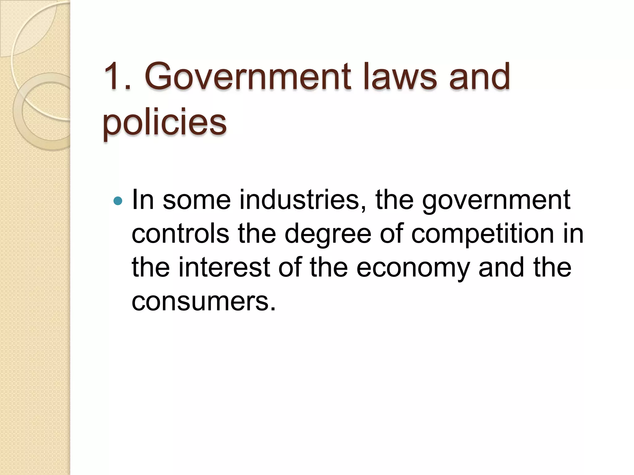Determinants of market structure | PPTX